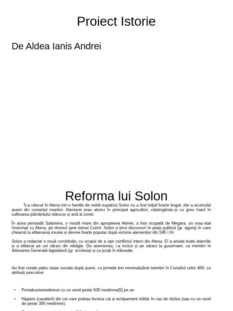 Proiect Istorie | PDF