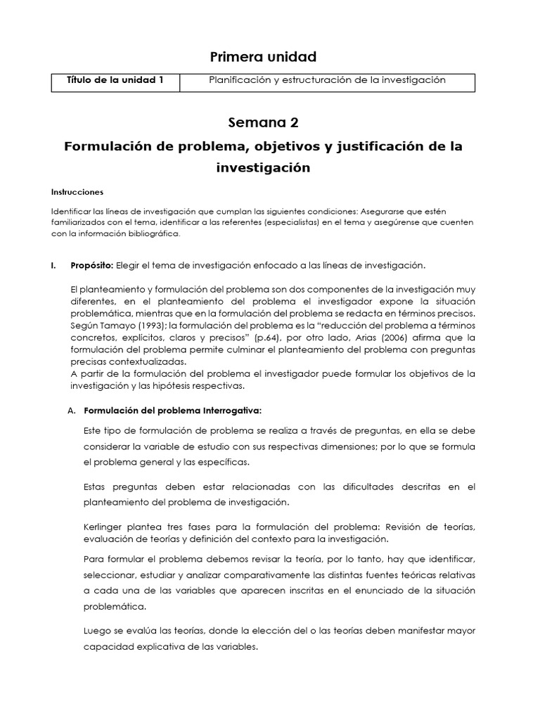SEMAN 02 Planificaci N y Estructuraci N de La Investigaci N | PDF