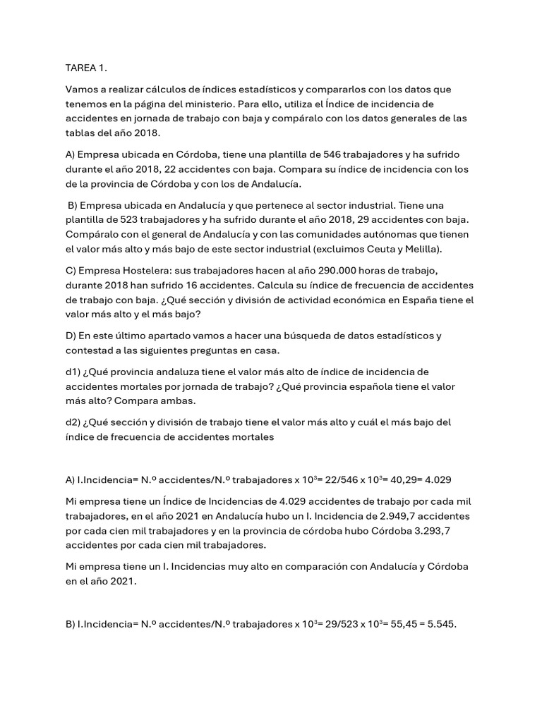 Caso Práctico Del Tema 1 Rfa de PRL | PDF