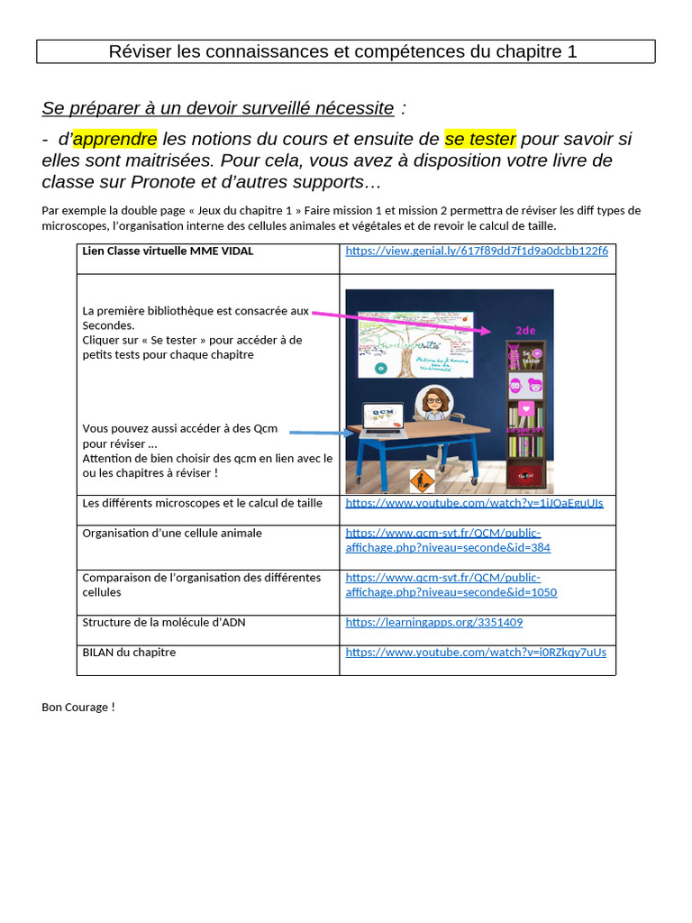 Préparer Le DS1 Connaissances Et Compétences CHAP1 4 | PDF