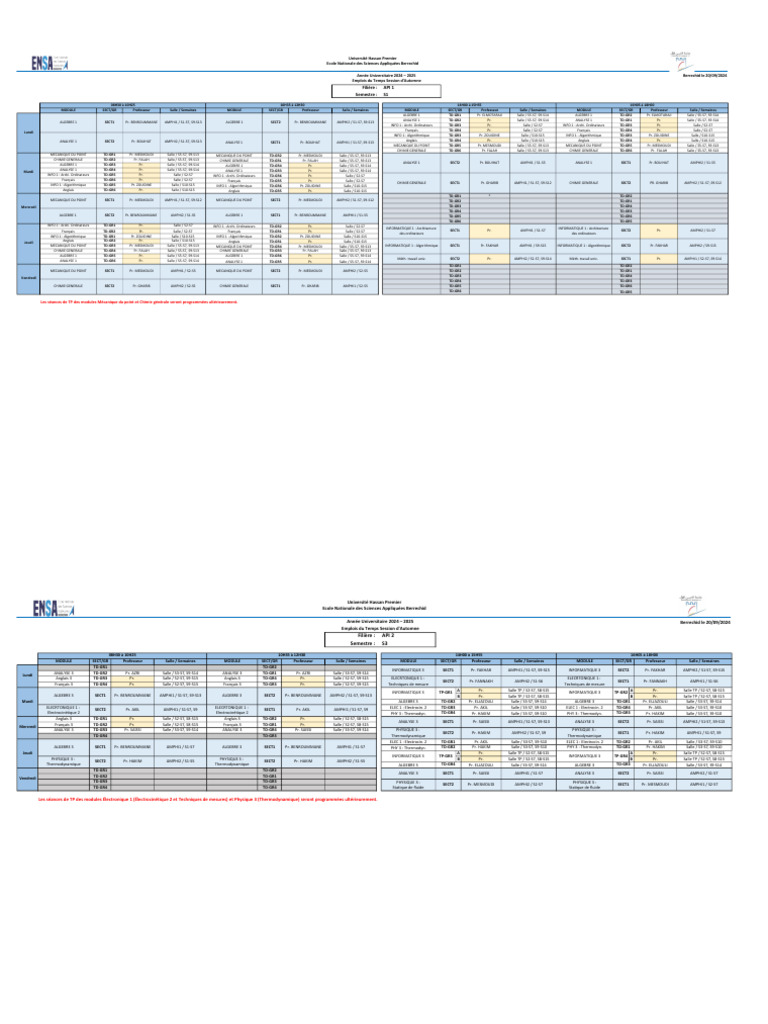 Annees Preparatoires Integrees Semestre 3 Section 1 2 s3S3 | PDF