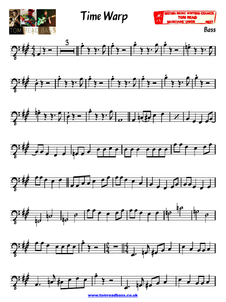 Rocky Horror Picture Show - Time Warp - Bass A | PDF
