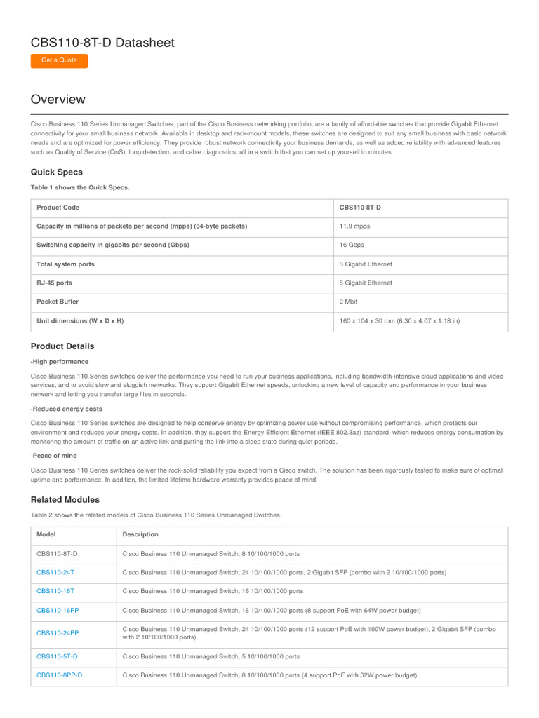 cbs110 8t D Datasheet | PDF