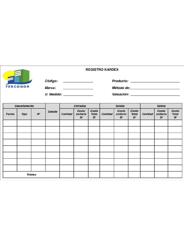 FIGURA 9 Formato de Registro Kardex | PDF