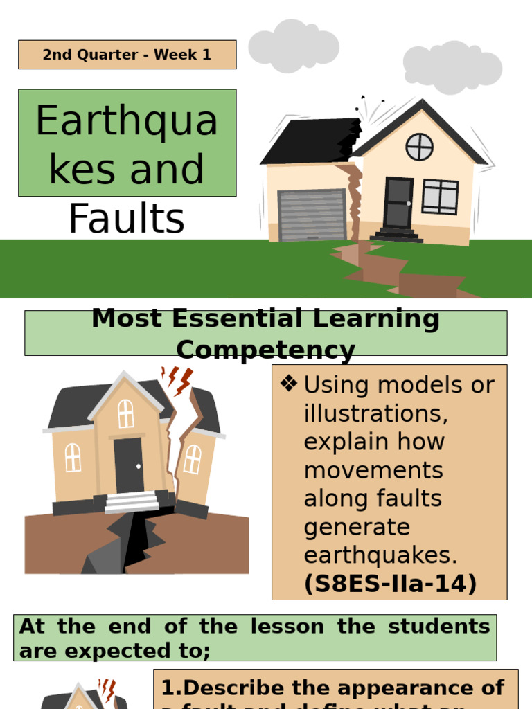 Q2 M1 Earthquakes-and-Faults | PDF | Fault (Geology) | Earthquakes