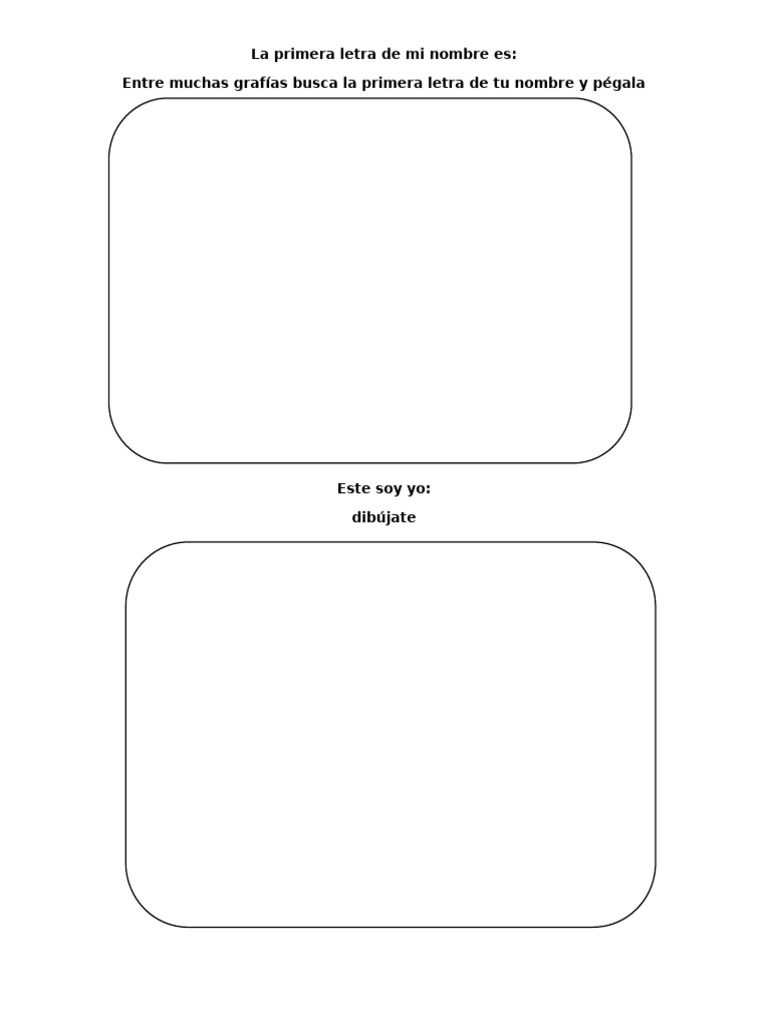 La Primera Letra de Mi Nombre Es | PDF