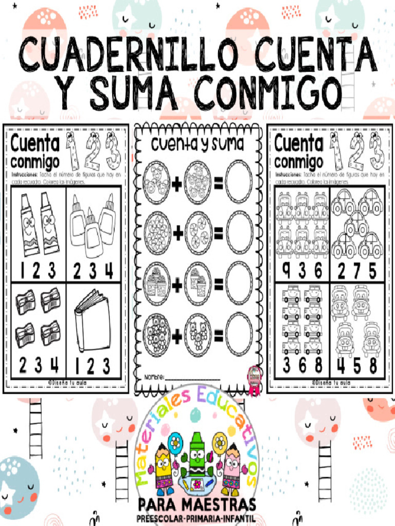 Cuadernillo Cuenta y Suma Conmigo Por Materiales Educativos Maestras | PDF