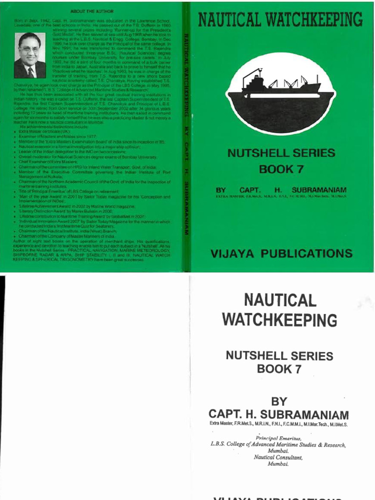 Capt.subra Nautical Watchkeeping | PDF