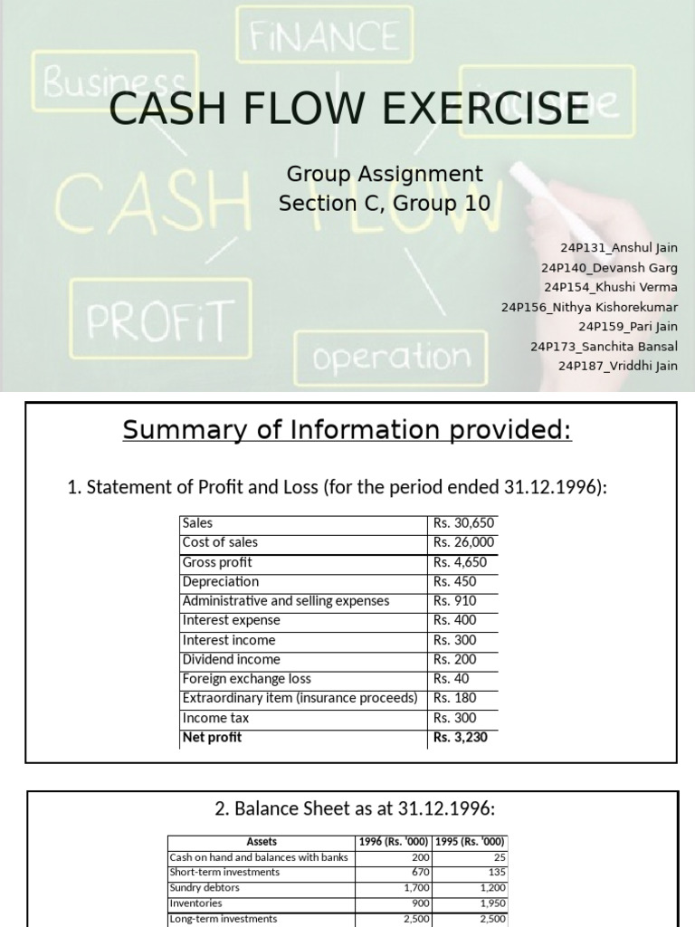 Cash Flow Exercise | PDF
