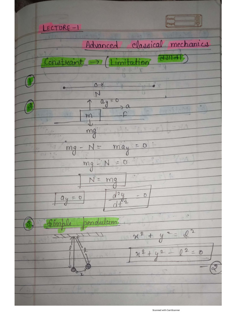 Lecture1 To27-Advanced Classical Mechanics (1) | PDF