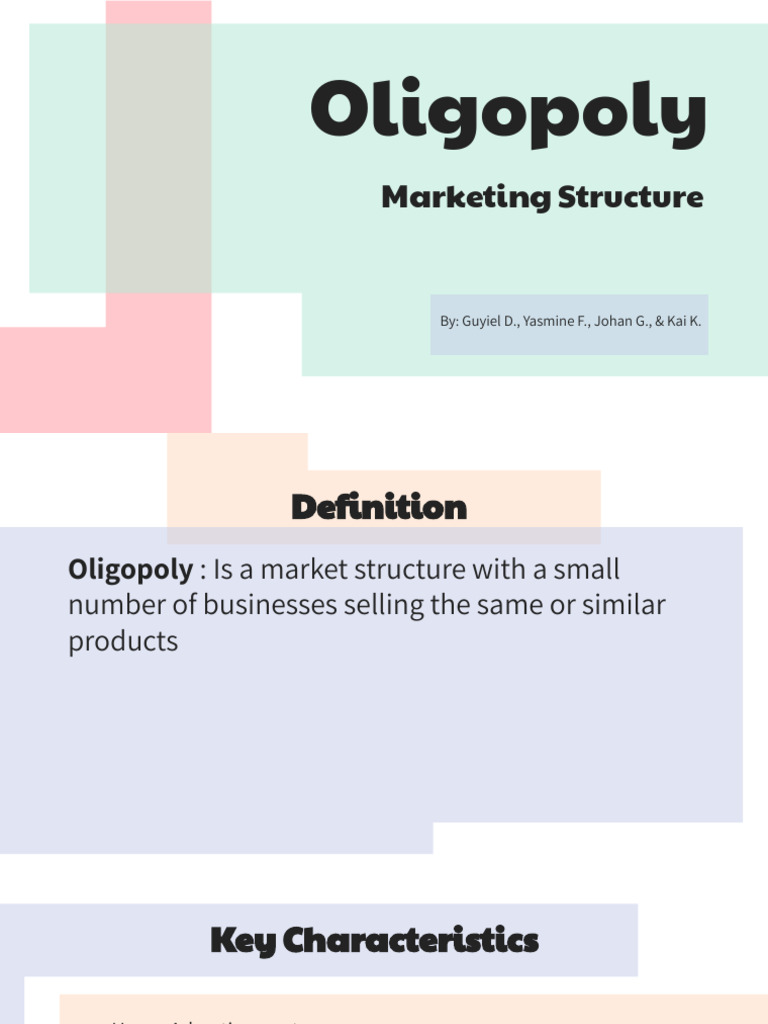 Oligopoly Market Structure | PDF
