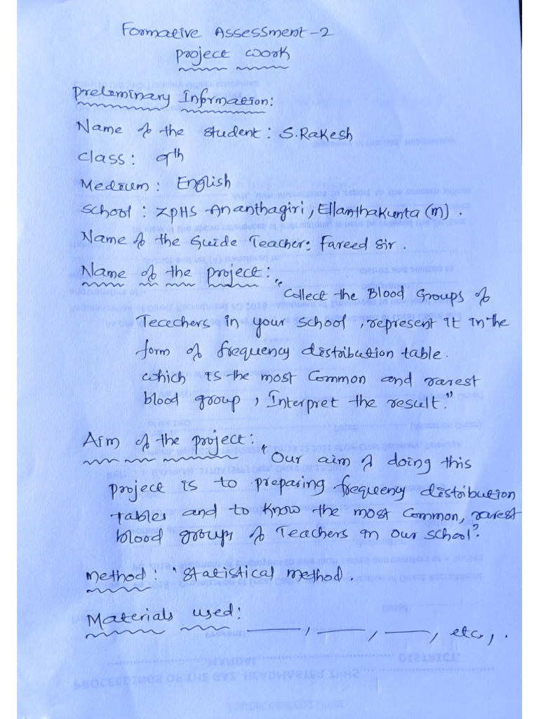 FA-2,9th (Statistics) Project | PDF