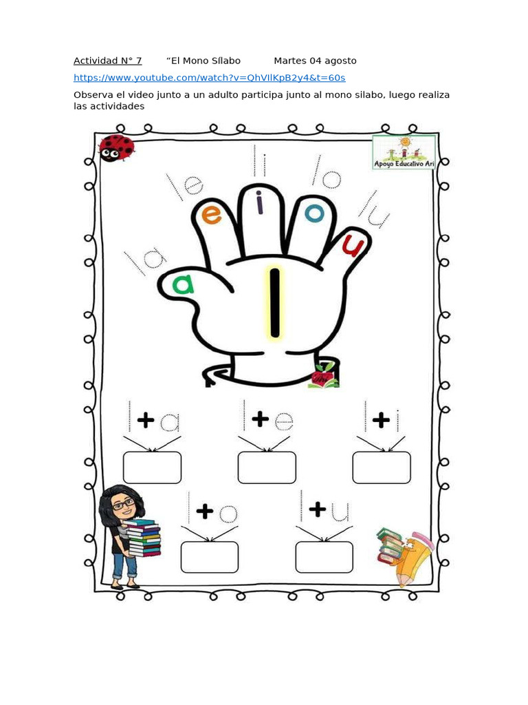 Actividad #7 El Mono Silabo | PDF