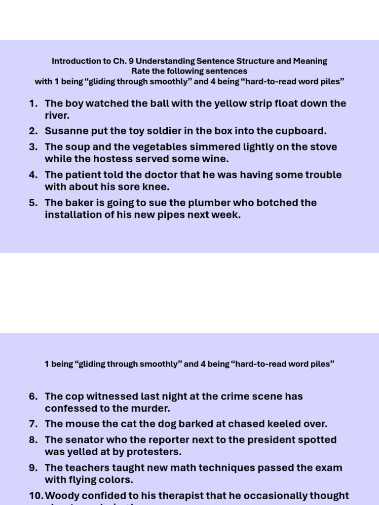 Unparsable sentences | PDF