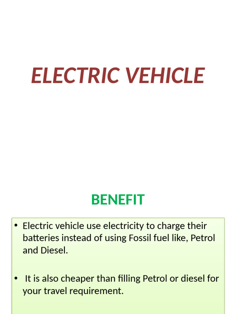 Electric Vehicle | PDF