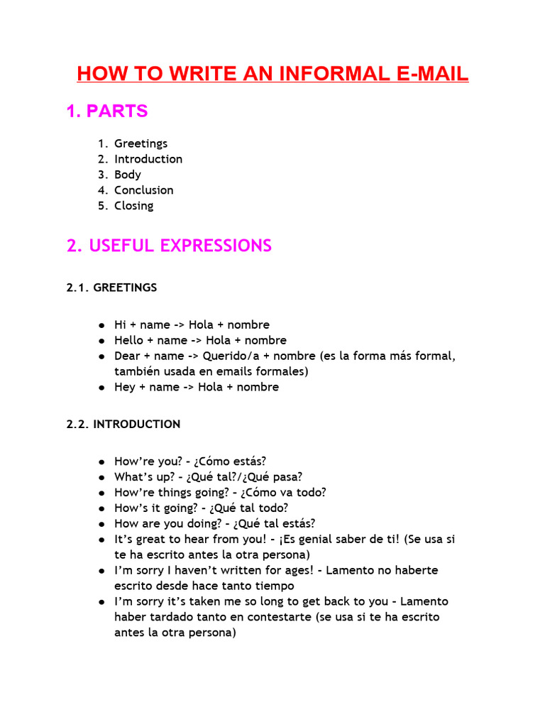 Mail Informal | PDF