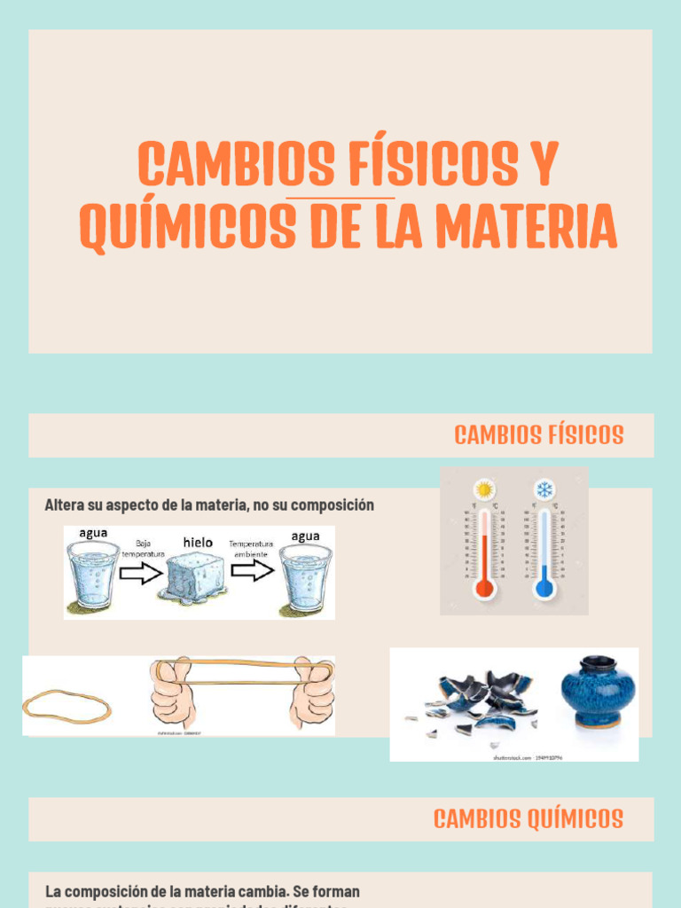 Cambios Físicos y Químicos en Materia | PDF | Oxígeno | Ciencia y ...