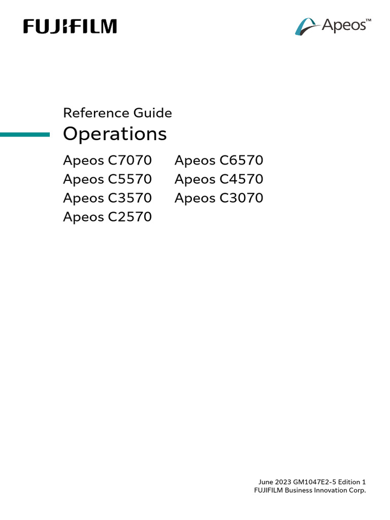 RG Operations AC7070 C6570 C5570 C4570 C3570 C3070 C2570 EN | PDF