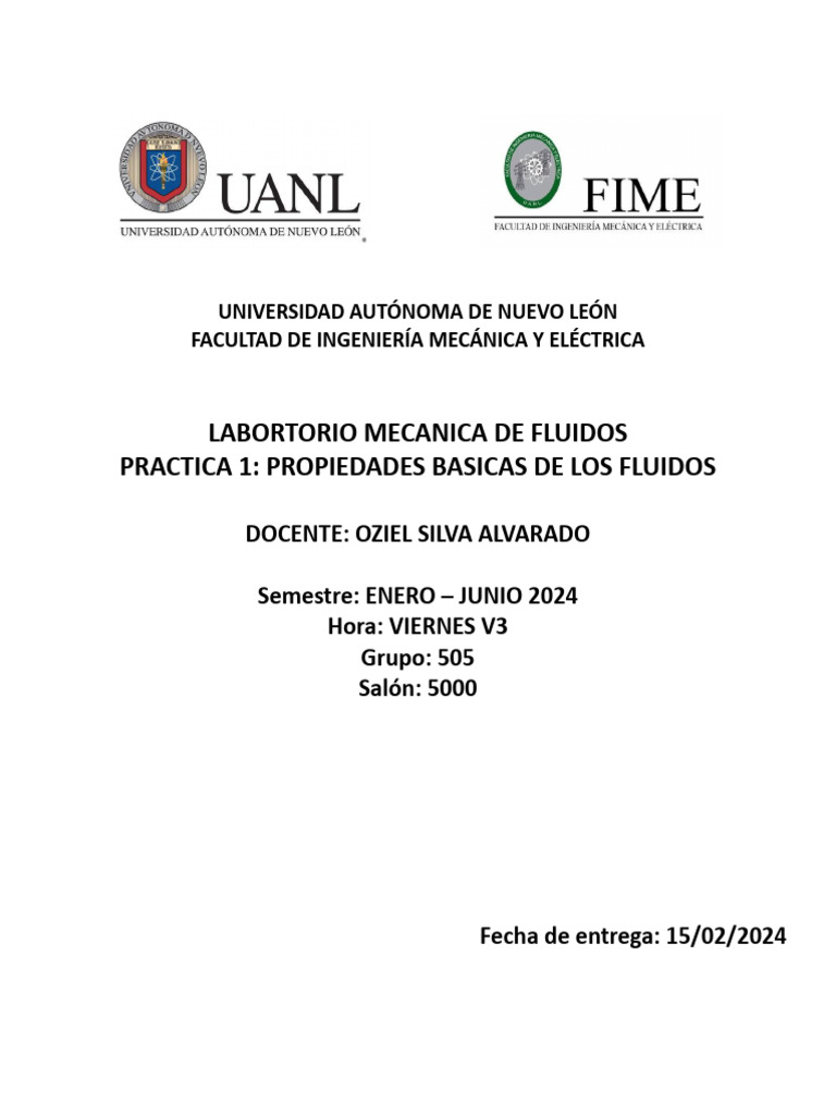 Practica1 LMF | PDF | Fluido | Viscosidad