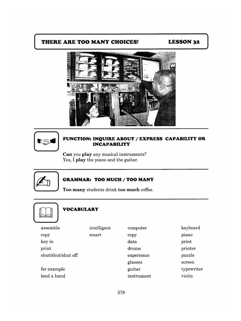 32 There Are Too Many Choices | PDF