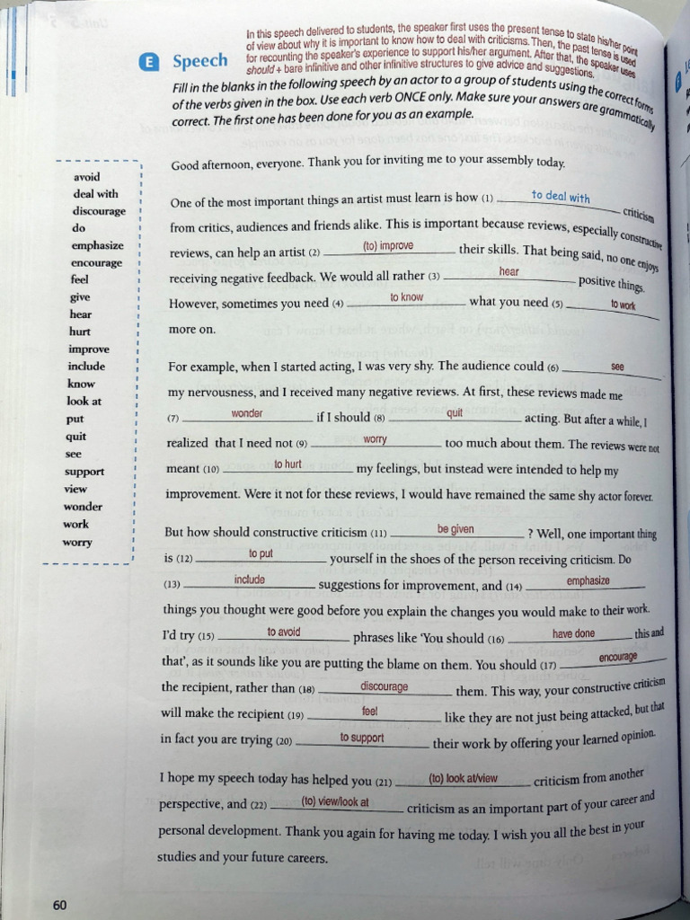 Grammar Book p.60 - Key | PDF