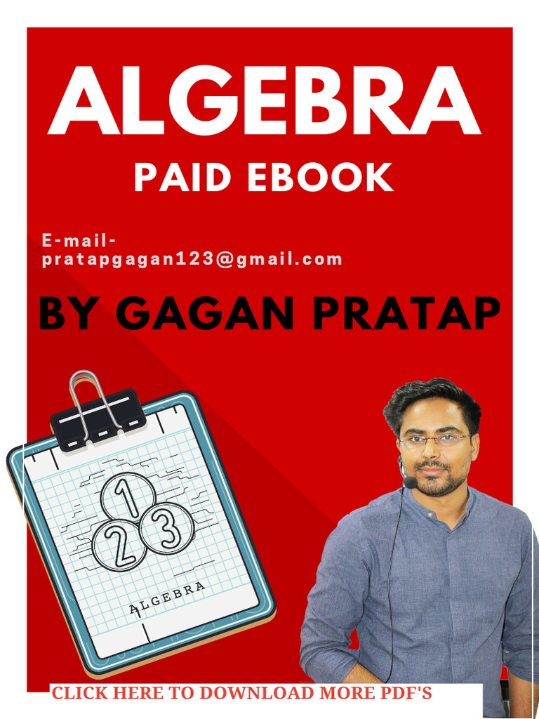 Algebra Paid Ebook by Gagan Pratap @freeexampdfs | PDF
