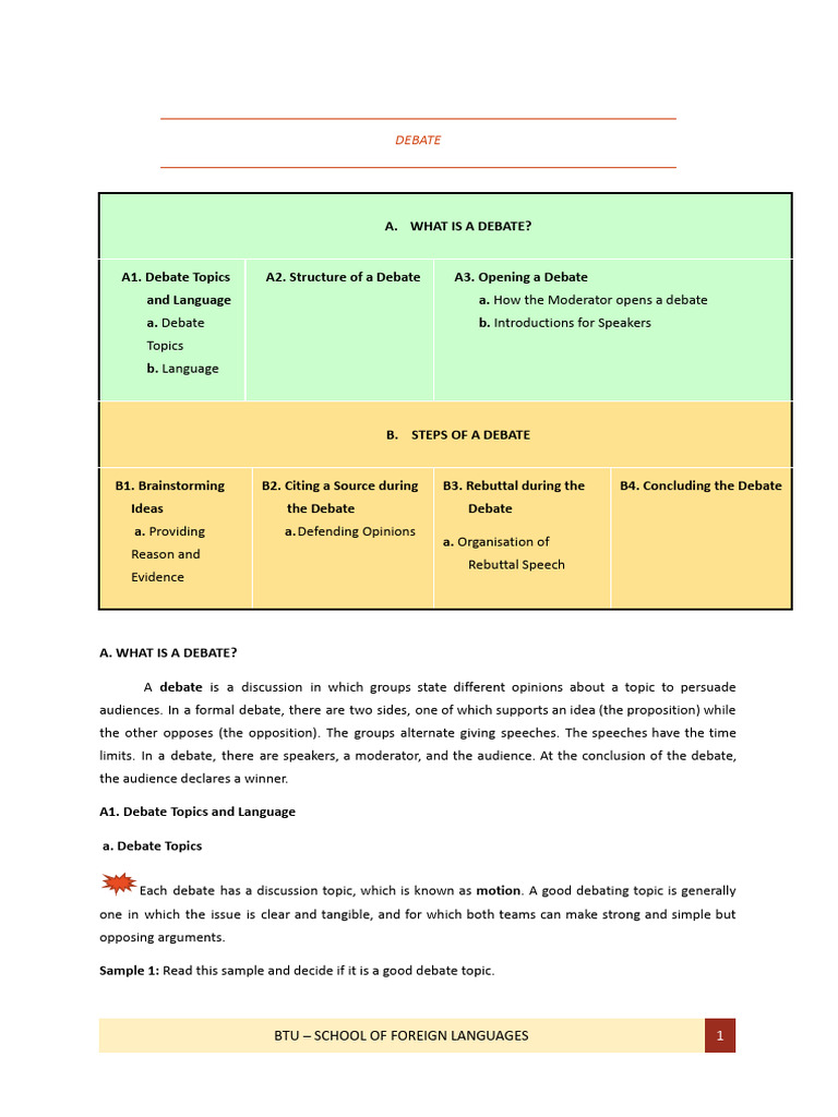 SPAS Pack (Debate) Docx 240513 090942 | PDF