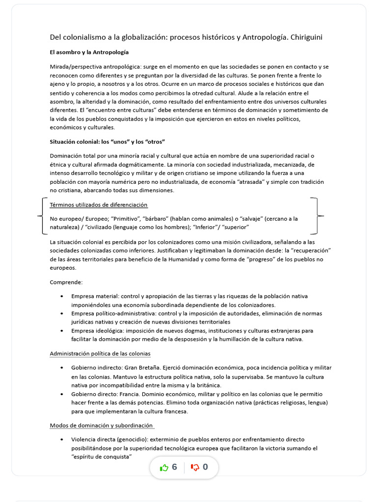 Del Colonialismo A La Globalizacion Chiringuini - Compress | PDF