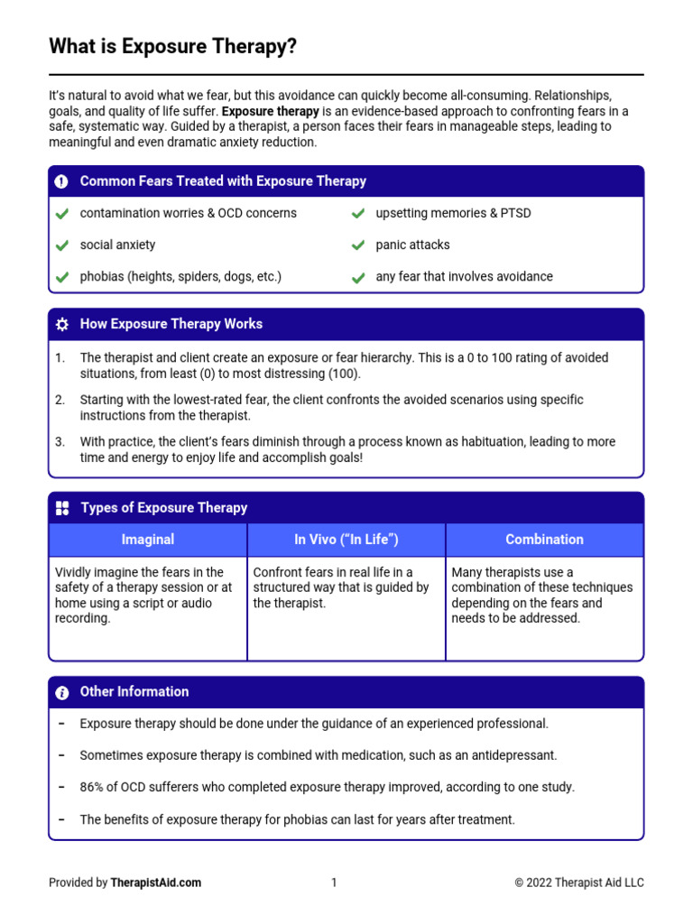 Exposure Therapy Info Sheet | PDF