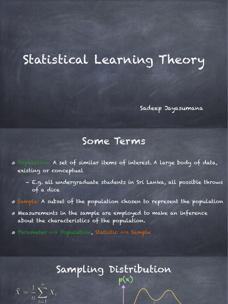 07 - Statistical Learning Theory | PDF