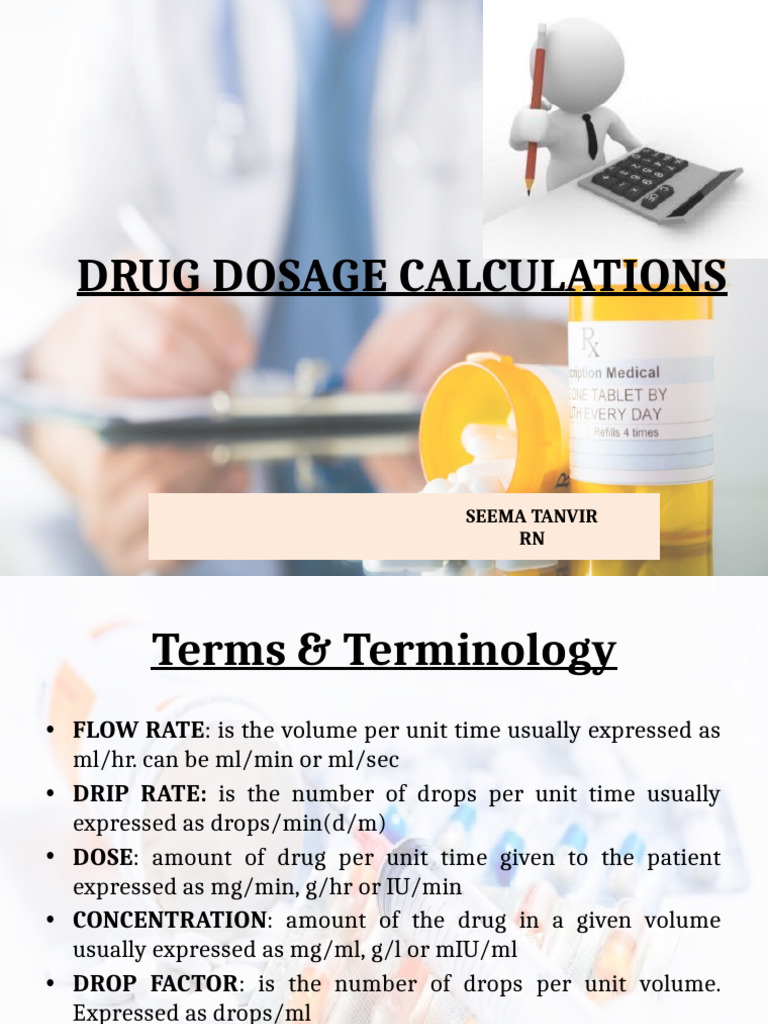drug calculations | PDF