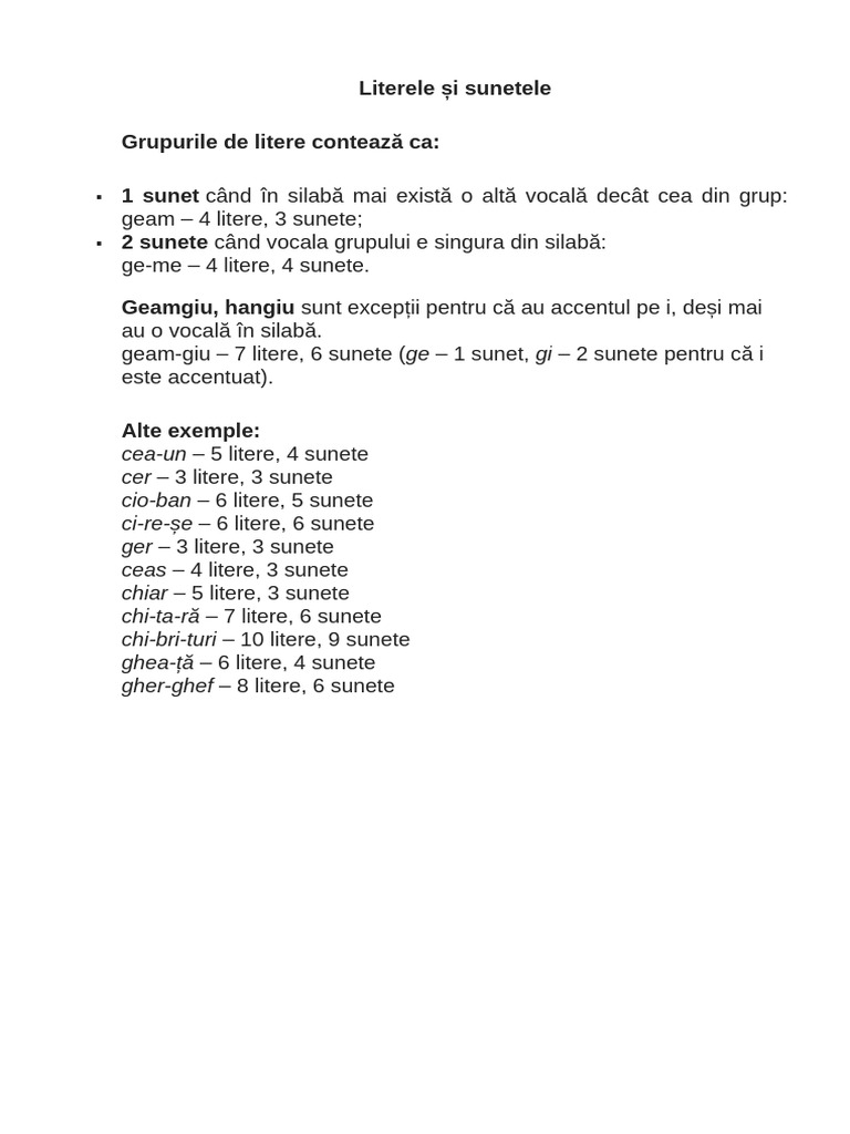 Literele Și Sunetele | PDF