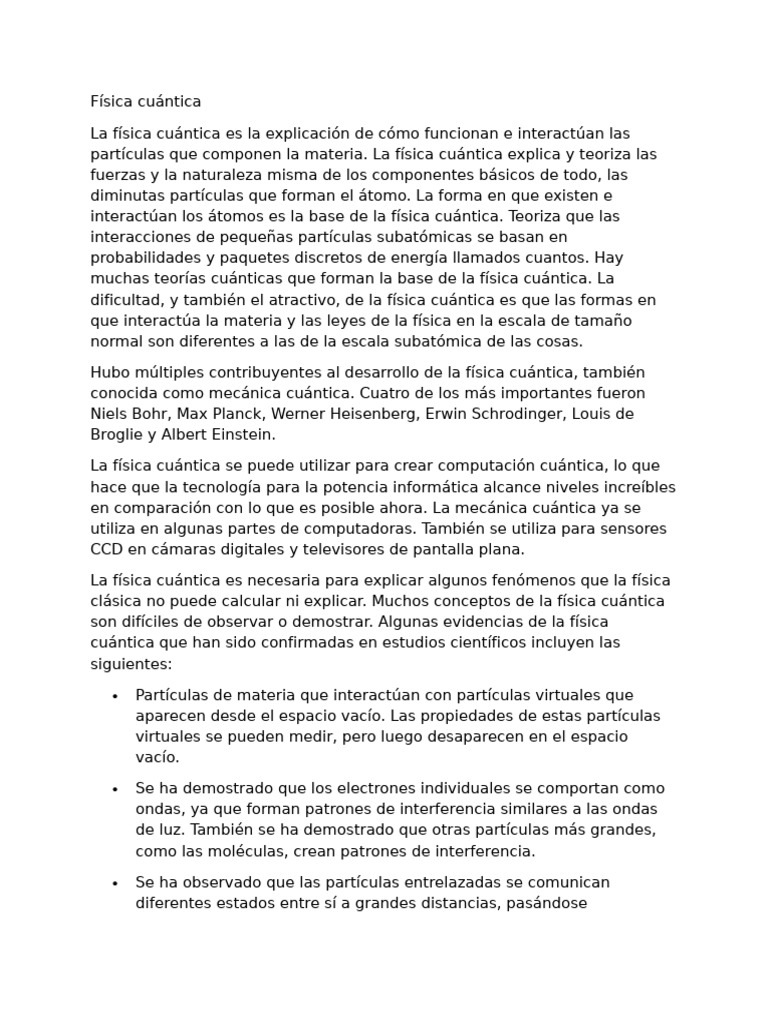 Física Cuántica | PDF