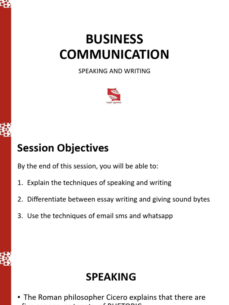 Session 2 Speaking and Writing | PDF