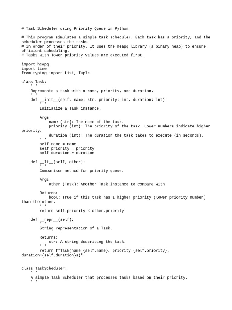 Task Scheduler | PDF