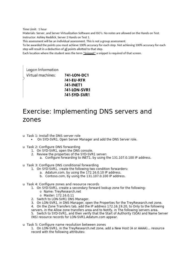 New 70-741 Hands-On Test 11 | PDF