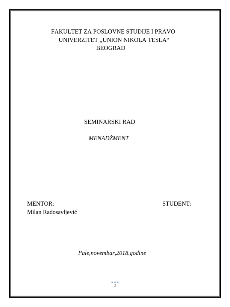 MENADZMENT | PDF