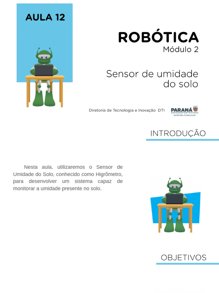 Aula12 Sensor Umidade Solo m2 Slides | PDF