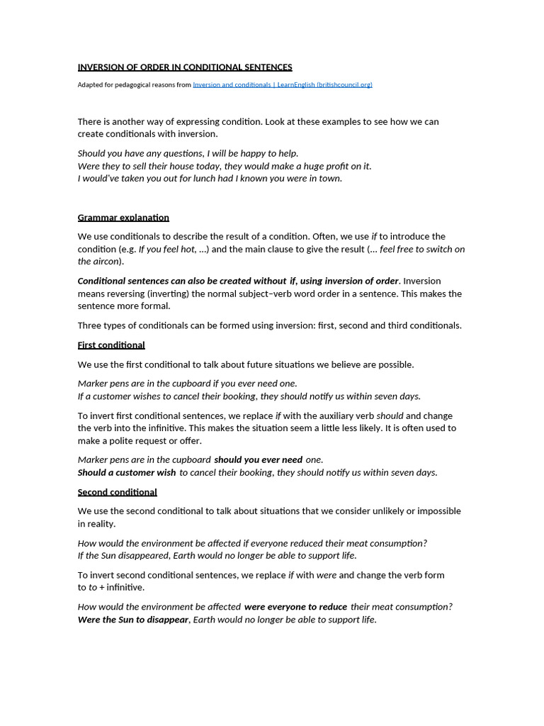 Inversion of Order | PDF