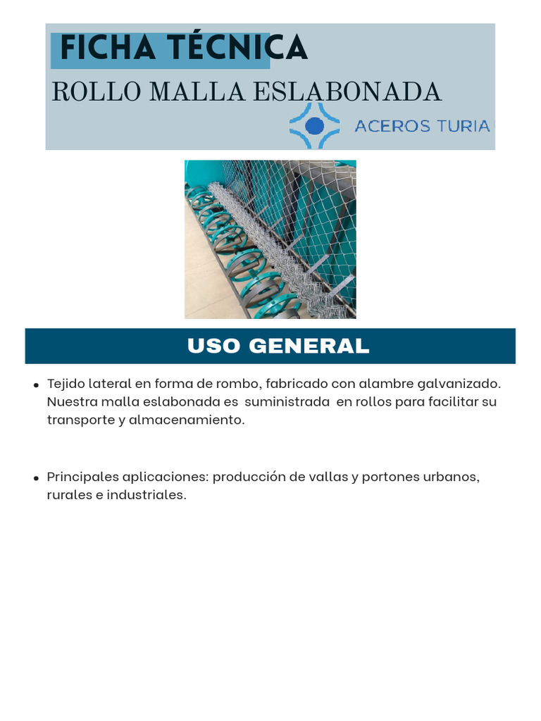Ficha Tecnica Malla Eslabonada | PDF
