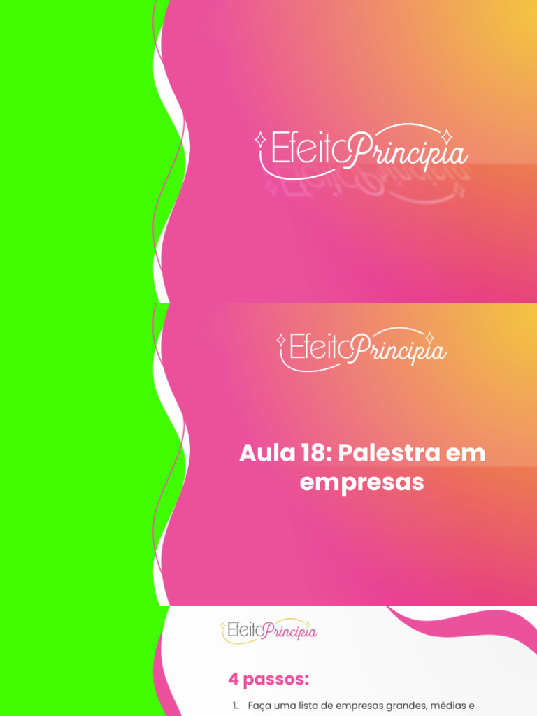Aula 18 - Palestre em Empresas | PDF