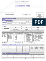 TESDA Assessment Application Form | PDF