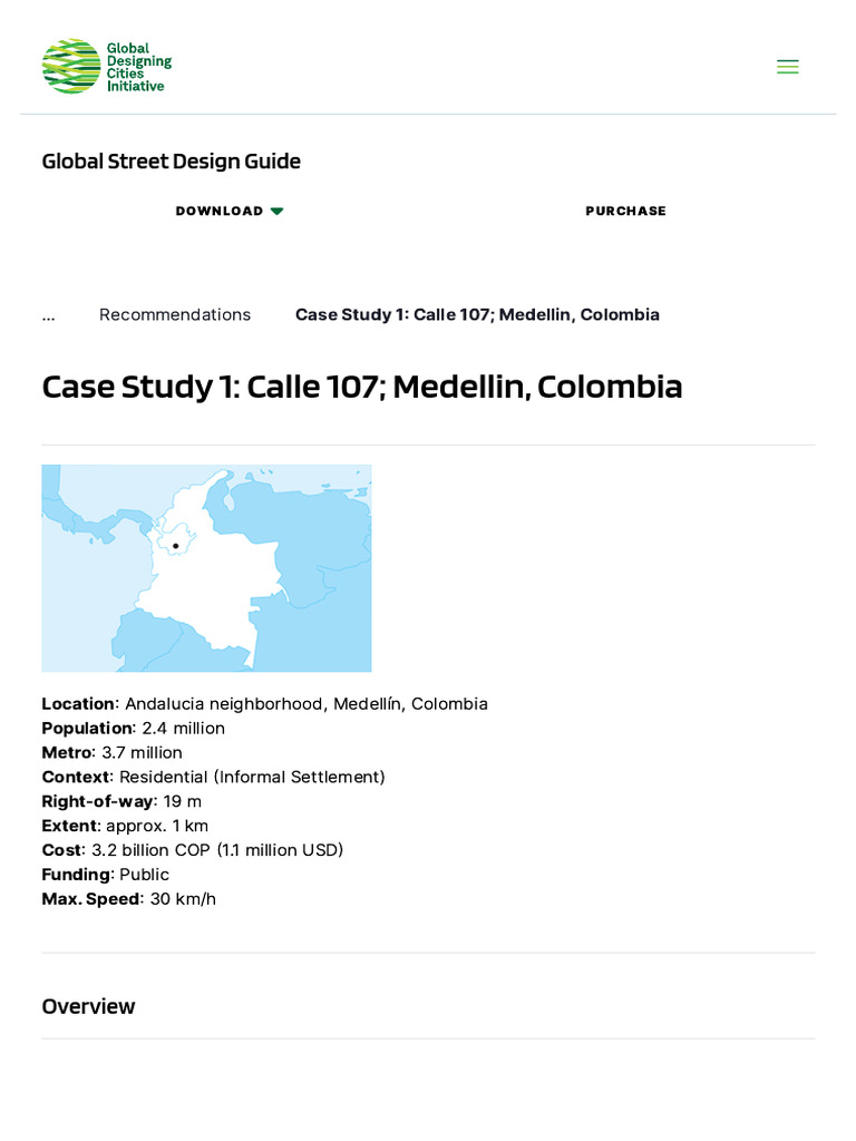 It - Case Study Calle 107 - Global Street Design Cities | PDF