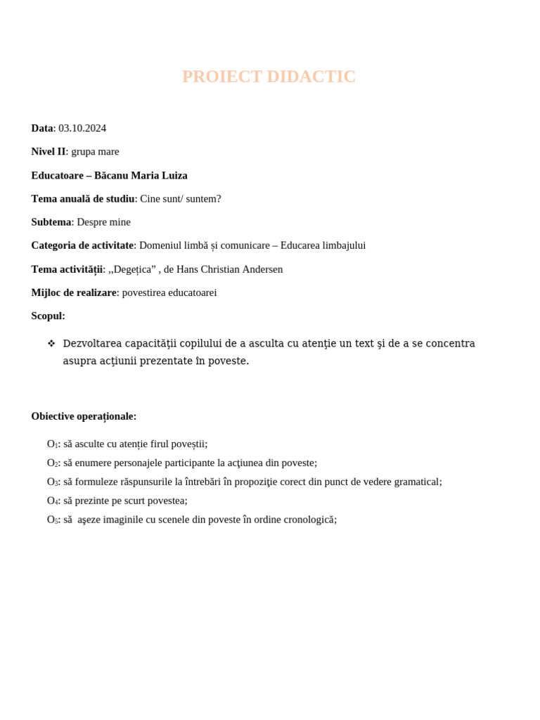 468 Proiect Didactic | PDF