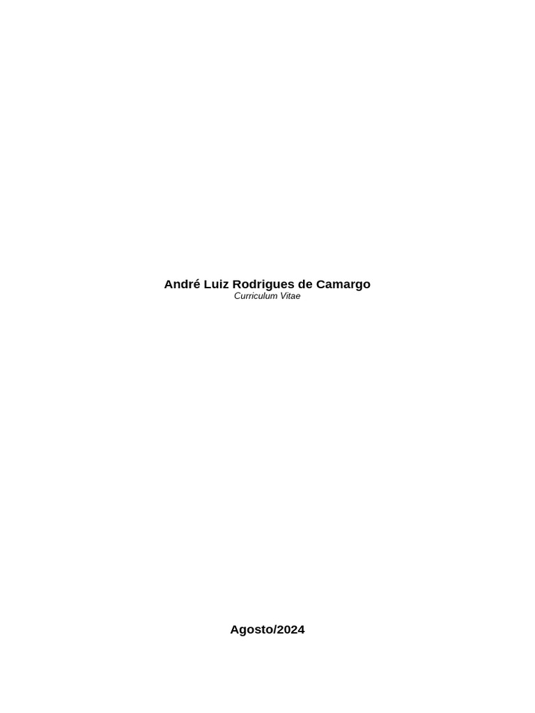 André Curriculo Oficial Agosto 2024 | PDF