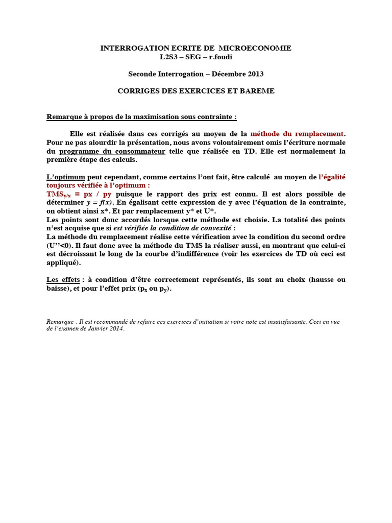 Corrige Bareme IE2 14 | PDF