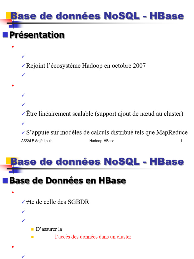 BigData NoSQL 05 Hadoop-Hbase | PDF