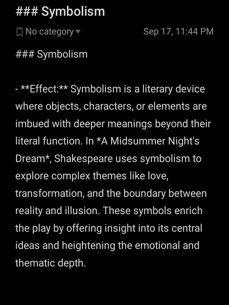 Literary devices in A Midsummer Night's Dream Pt2 | PDF