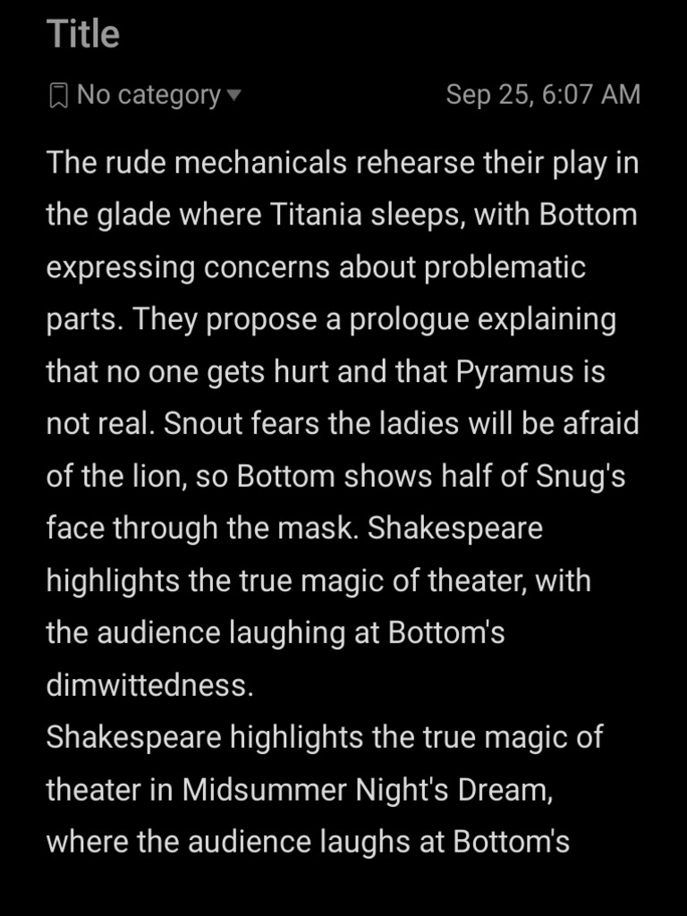A Midsummer Night's Dream Act 3 Pt3 | PDF
