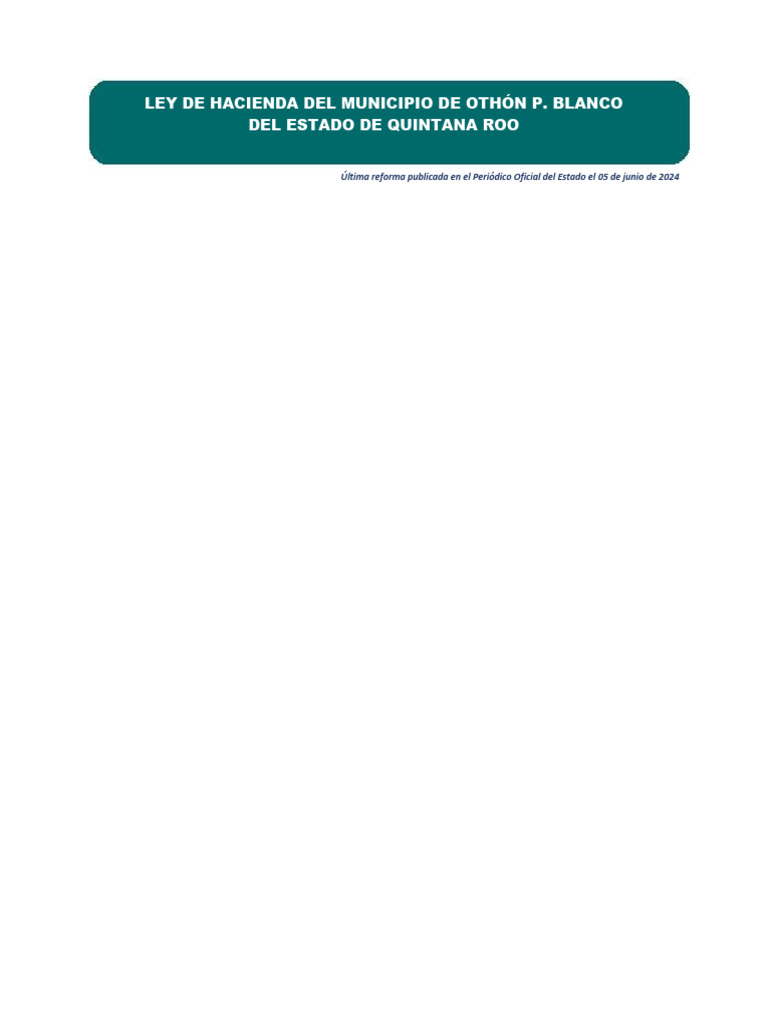 Ley de Hacienda OPB | PDF